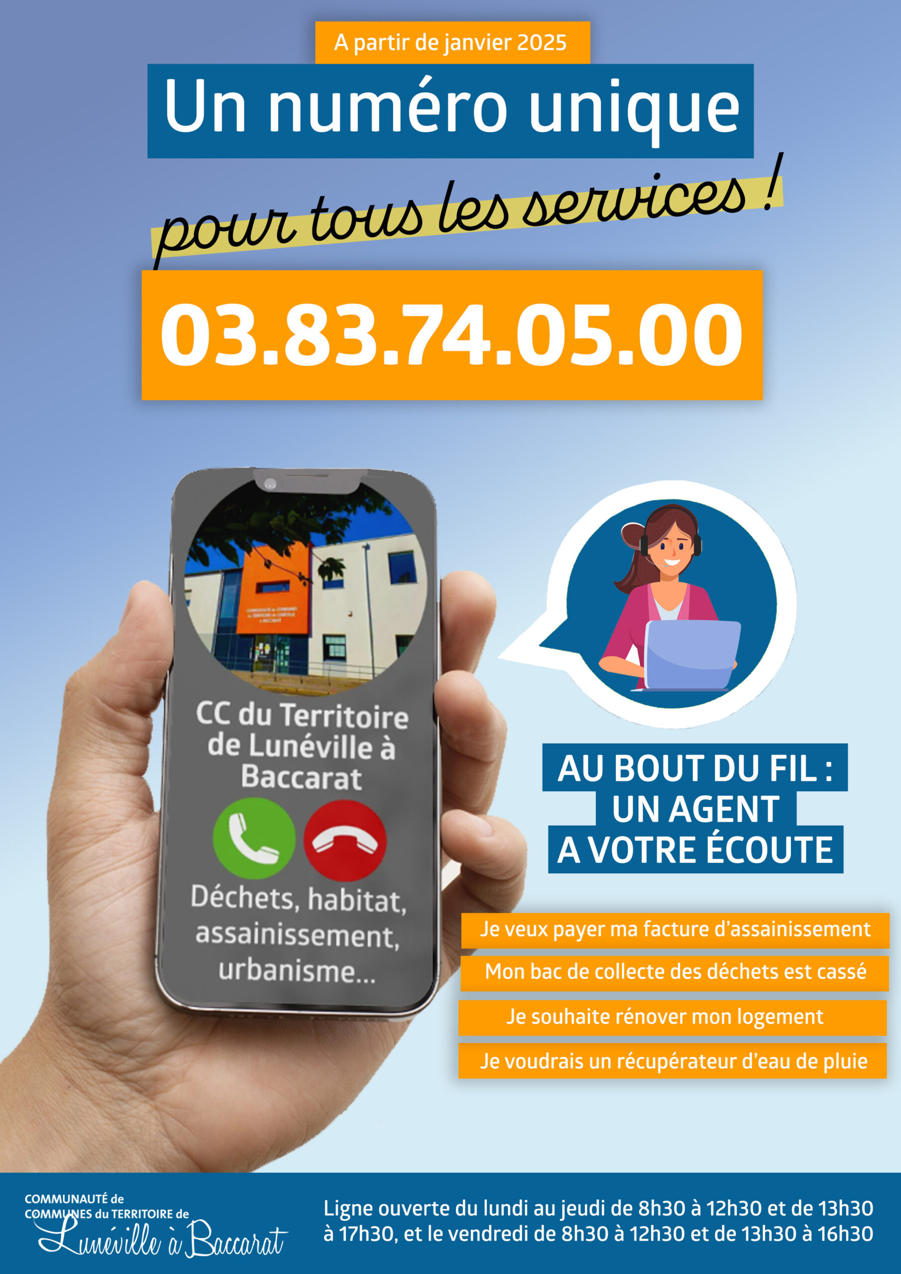Une plateforme téléphonique unique pour appeler la CCTLB – Trions